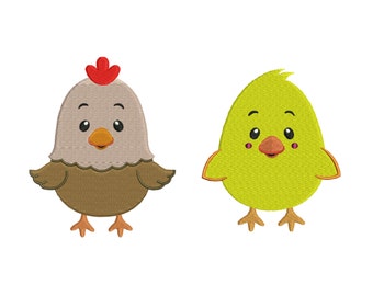 Chicken embroidery | Etsy