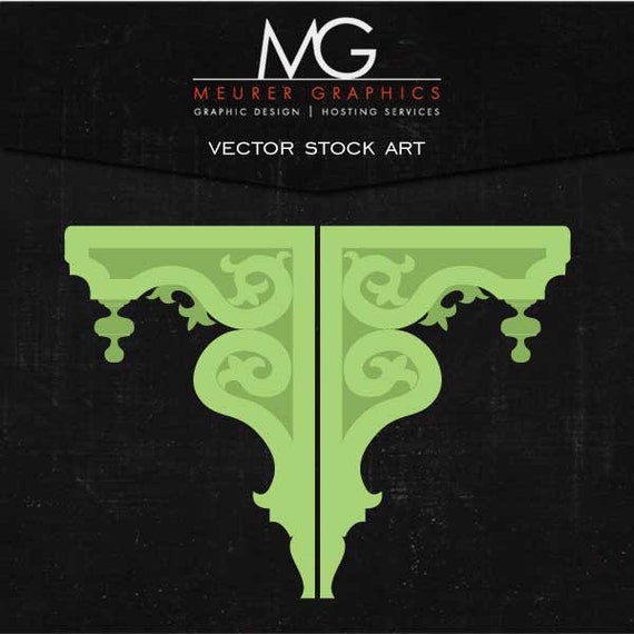Victorian Corbel vector stock art 4 of 7 by MeurerGraphics on Etsy