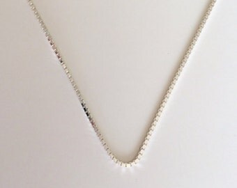 1mm Sterling Silver Chain Square Venetian Box Finished