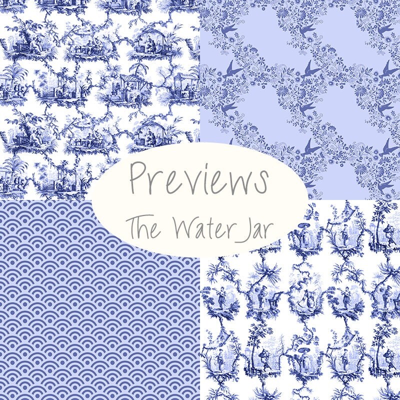 Chinoiserie China Blue Digital papers Chinoiserie Scrapbook