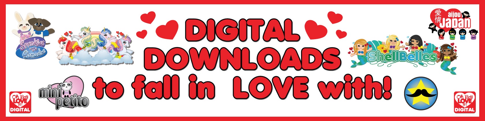 Digital Downloads to fall in LOVE with by OhBoyLoveItDigital