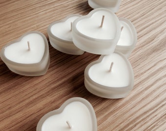 Frosted glass candle | Etsy