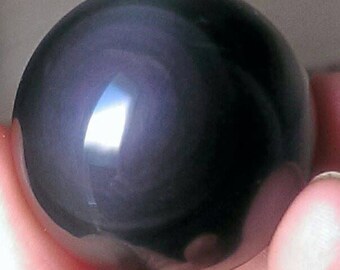 Obsidian sphere | Etsy