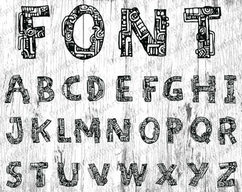 Steampunk font | Etsy