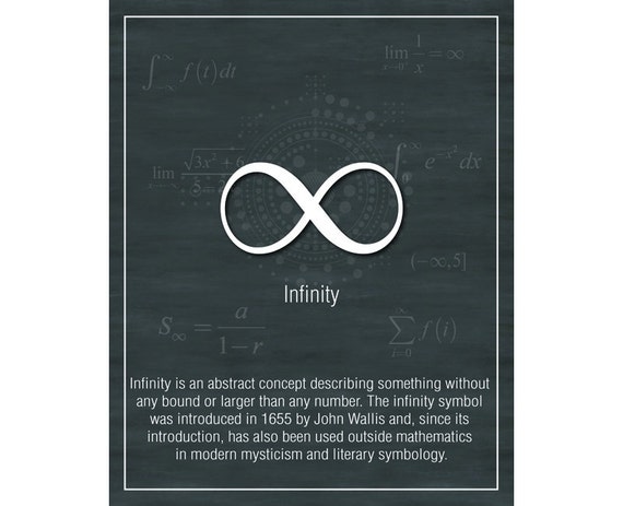 Math Poster Infinity Calculus Printable Poster by ThalassaStudios