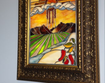 Desert stained glass | Etsy