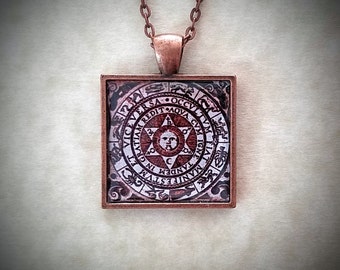 Items similar to White Magick Witches Alchemy Pendant Charm Necklace on ...