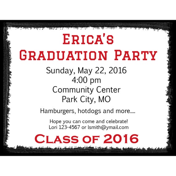 20 Personalized Graduation Party Invitations Customize To