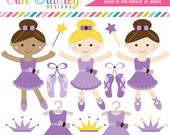 Items similar to Purple Ballerinas Clipart, Commercial Use Dance Clip ...