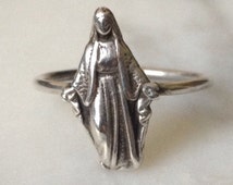 Unique virgin mary ring related items | Etsy