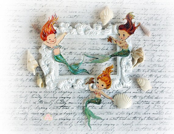 Mermaid Die Cut Embellishments for Scrapbooking Cardmaking