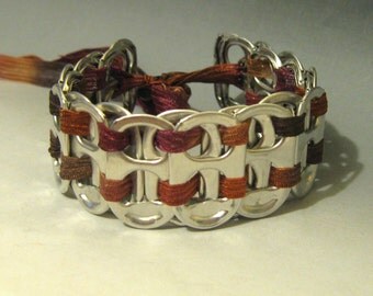 Recycled Soda Pop Can Tab Beer Tab Earrings double tabs