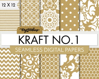 Unique kraft digital paper related items | Etsy