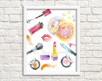 Make up print | Etsy