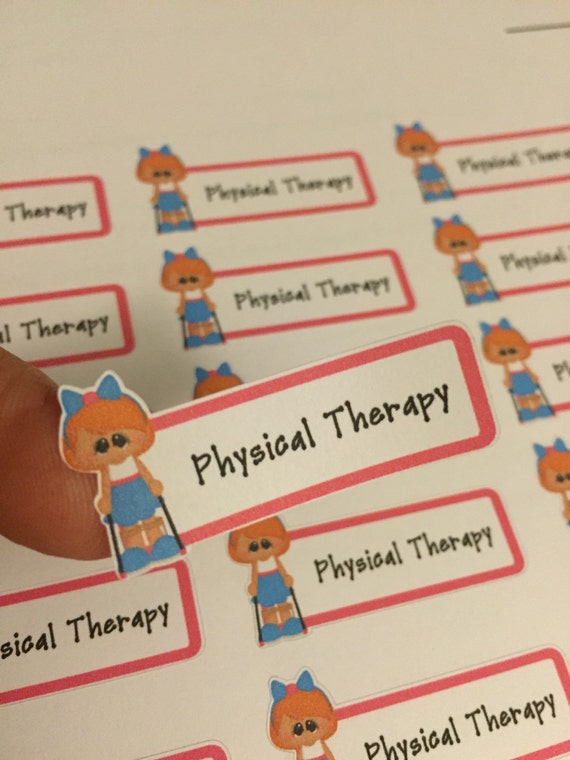 Physical Therapy planner stickers girl by ImagineThatbyLori