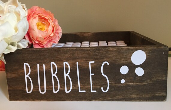 Rustic Bubbles Box Rustic Bubbles Tray Party by TheDutchGoldfinch