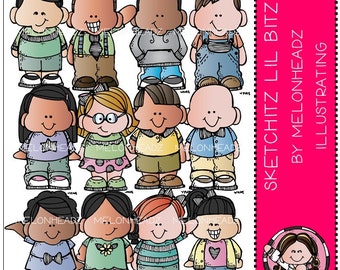 Kidlettes clip art Red Haired Combo Pack by MelonheadzClipArt