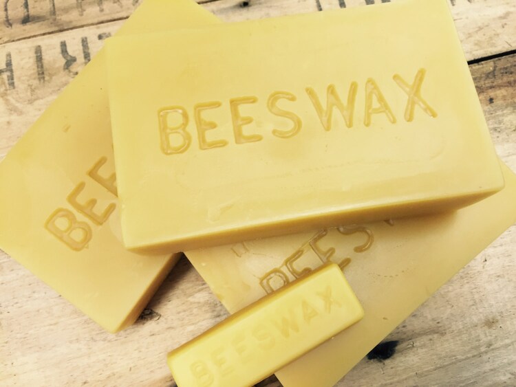 Natural Yellow Beeswax Block 1 lb. by KlineHoneyBeeFarm on Etsy