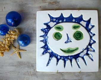 Ceramic sun face | Etsy
