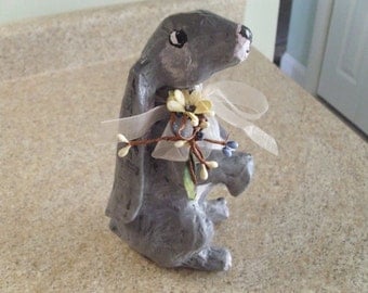 Paper mache bunny | Etsy