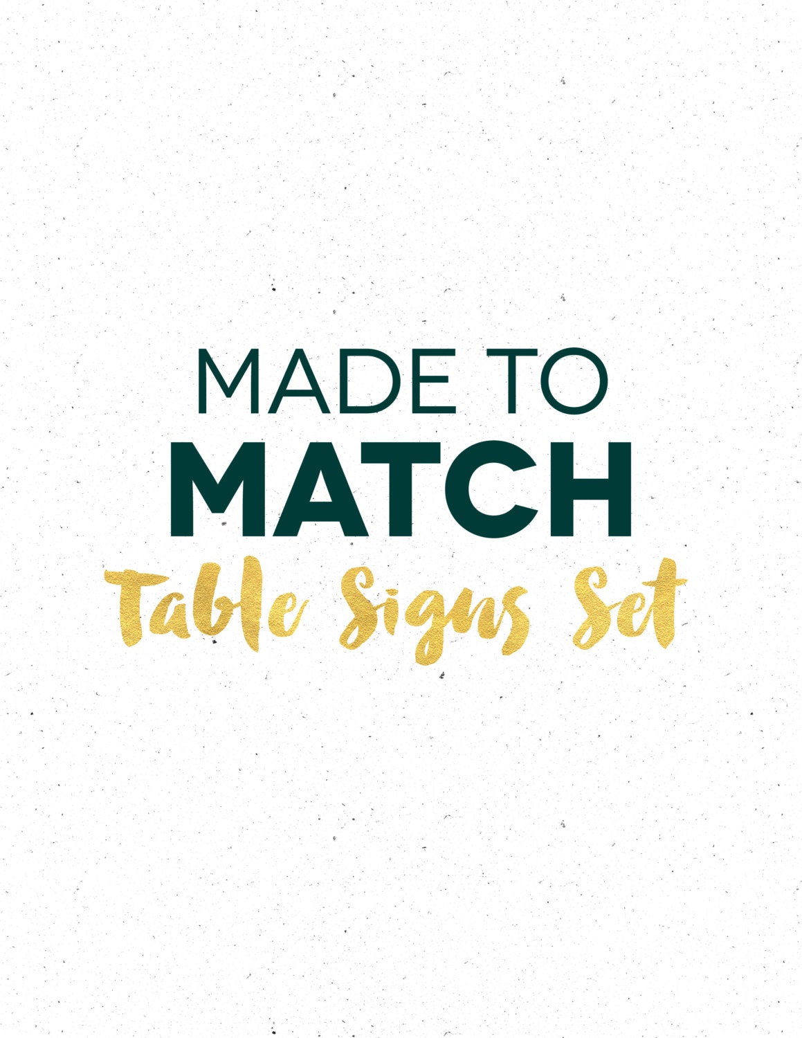 Custom TABLE SIGNS set Custom Colors Wording and/or Sizing