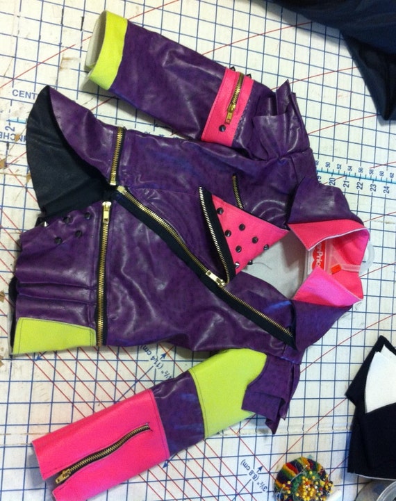 Disney's Descendants Mal Jacket PLEATHER Adult by GabbiGirlz