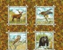 Unique wildlife quilt panel related items | Etsy