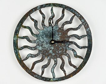 Sun wall clock | Etsy