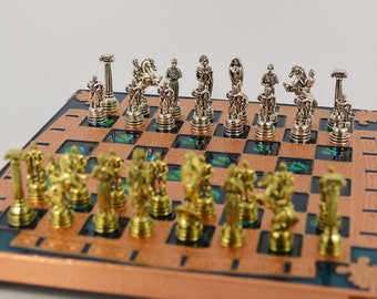 Items similar to Epic Dragon Chess Set - Glass Board, Polymer Clay ...