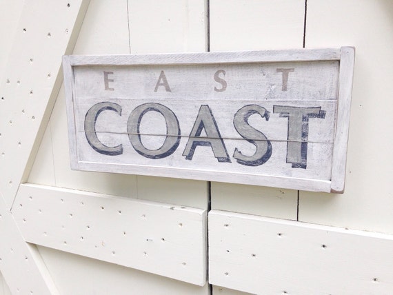 East Coast Wooden Sign East Coast decor beach house decor