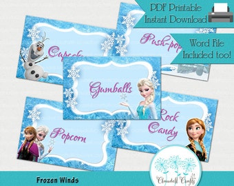 Frozen favor tag | Etsy