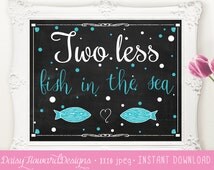 Unique two less fish related items | Etsy