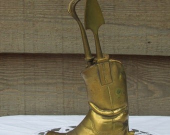 Brass cowboy boot | Etsy