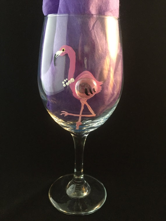 Flamingo Wine Glass