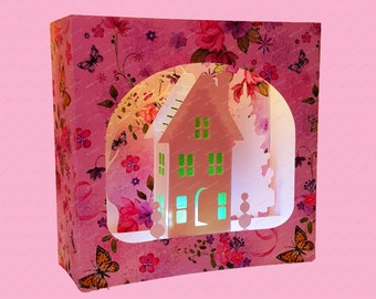 3D SVG Church theme Box card DIGITAL download by MySVGHUT on Etsy