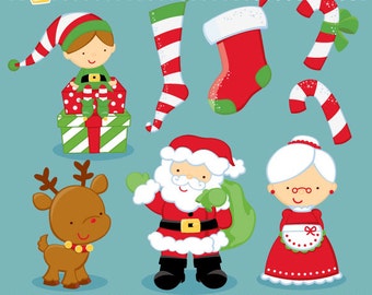 Mrs claus clipart | Etsy