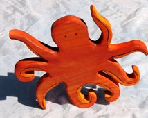 Unique wooden octopus related items | Etsy
