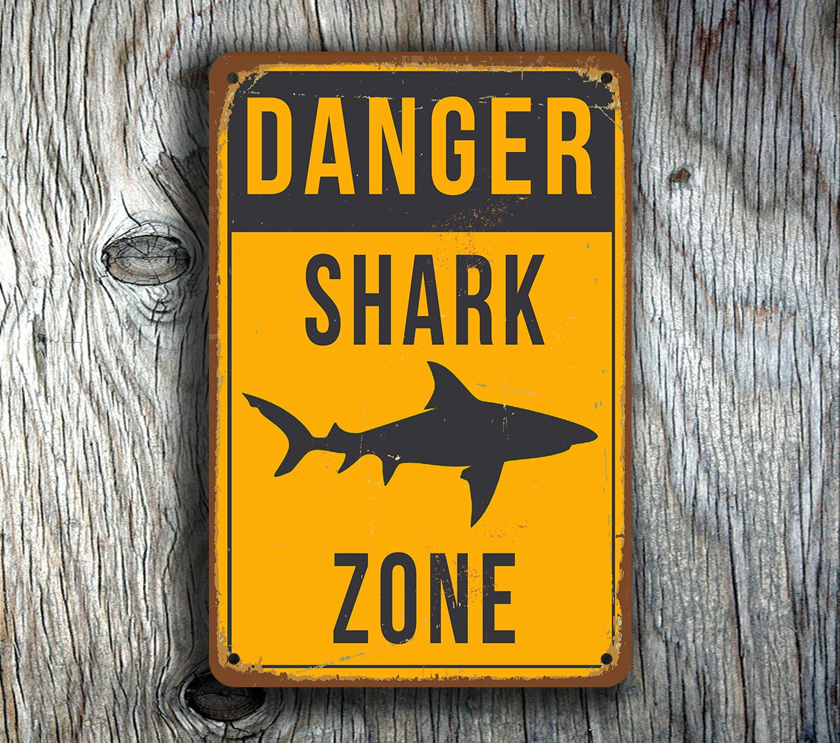SHARK ZONE SIGN Shark Zone Signs Bar Signs Vintage style