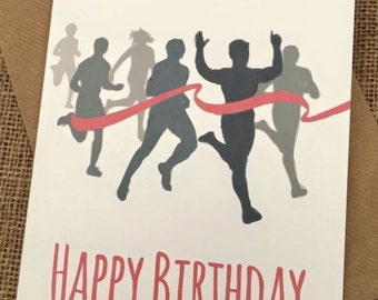 Runner birthday card | Etsy