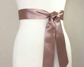 Burgundy Sash Burgundy Satin Sash Maroon Sash by SatinSwank