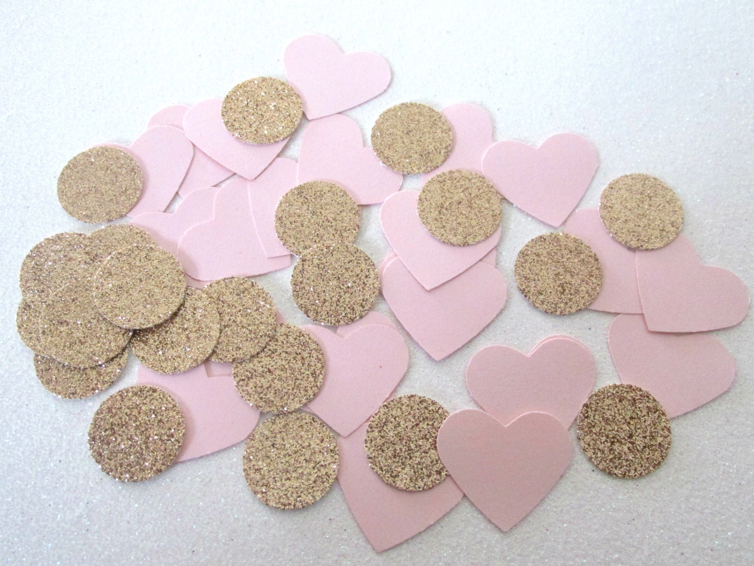 230 Rose Gold Blush Pink Confetti Table Confetti Table Scatter