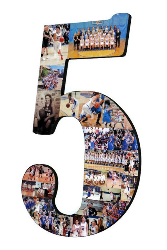 Number 5 five with Photos Number Collage 5th by InitialRemembrance