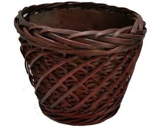 Rattan planter | Etsy