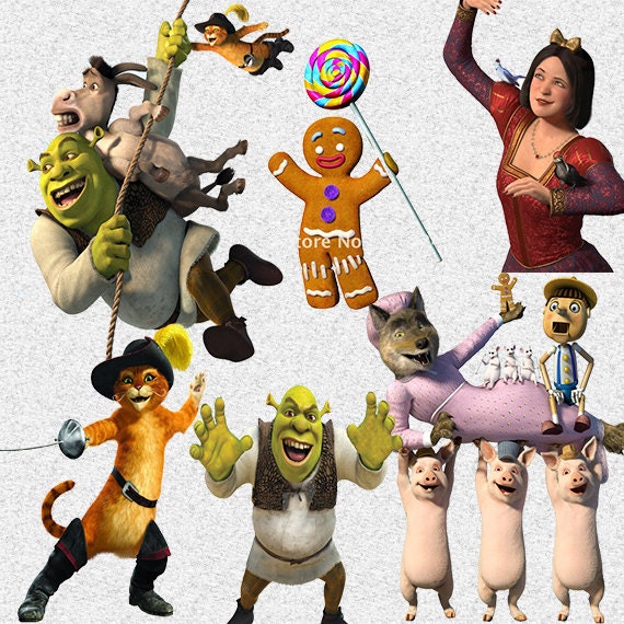 77 Shrek Clip art - INSTANT DOWNLOAD -FOR cards, scrapbooking,digital ...