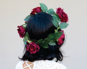 Items similar to Wedding Woodland Fern and Flower Headband with Vintage ...