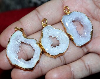 White geode slice | Etsy