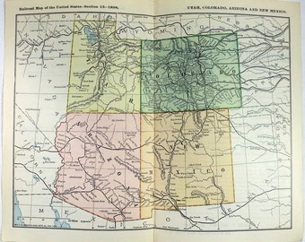 Utah railroad map | Etsy