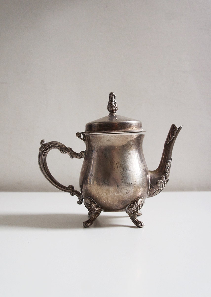Vintage Pewter Teapot Vintage teapot Metal teapot Silver teapot Antique ...