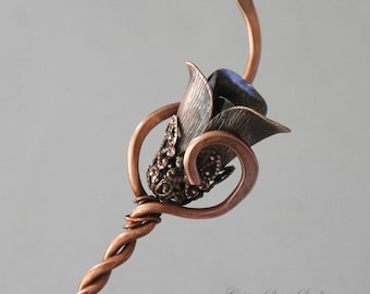 Copper wire hair accessories hats necklaces by CopperStreetStudios