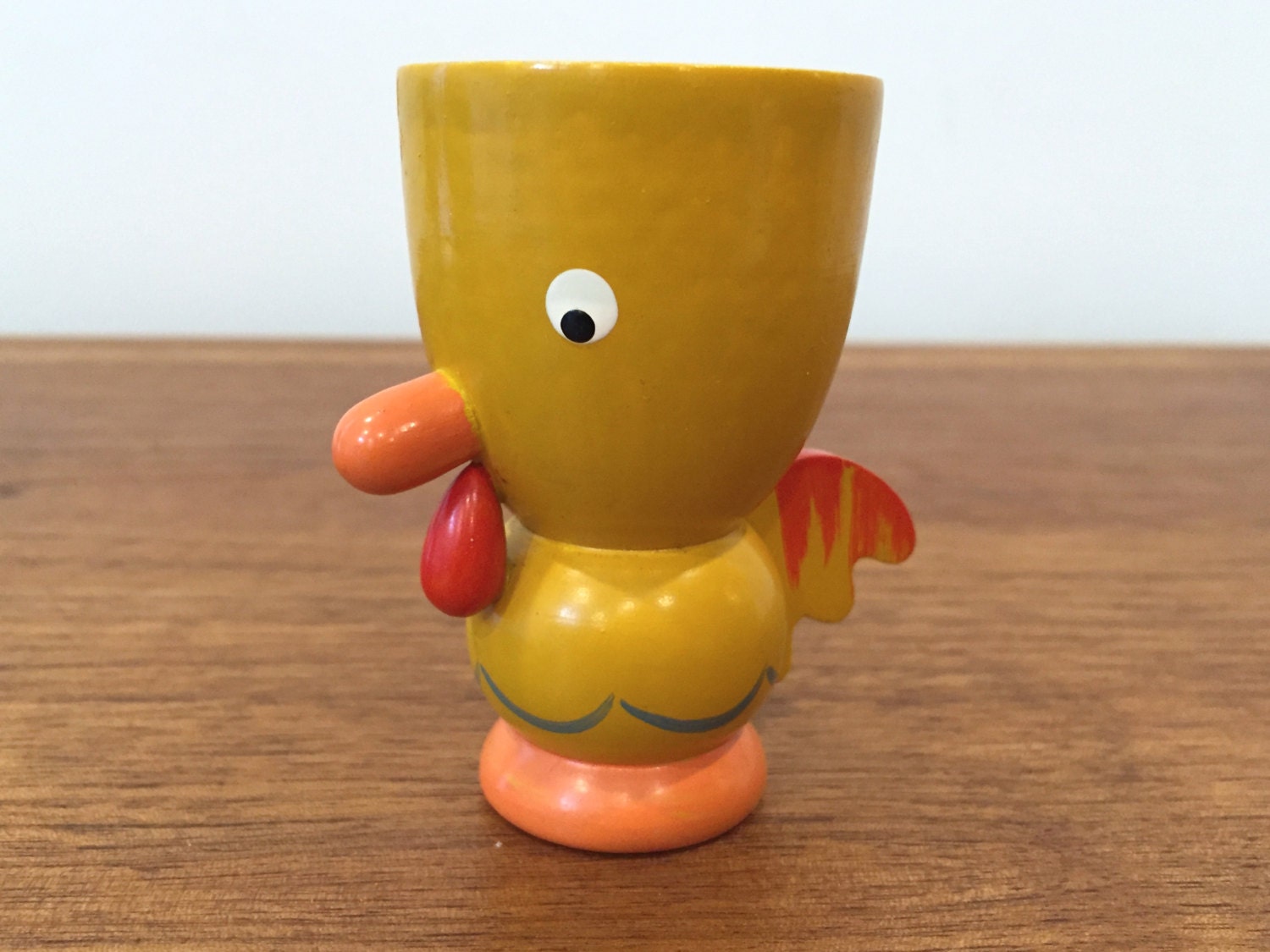 Vintage Hand Painted Chicken Egg Cup Made in Italy by Sevi